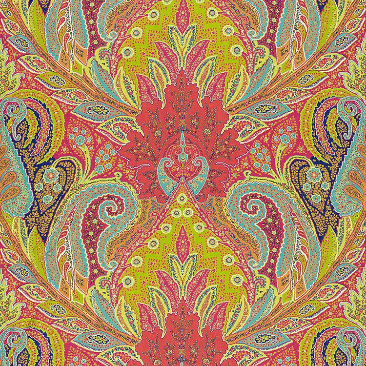 Cambay Paisley Print - Parrot Fabrics | Schumacher