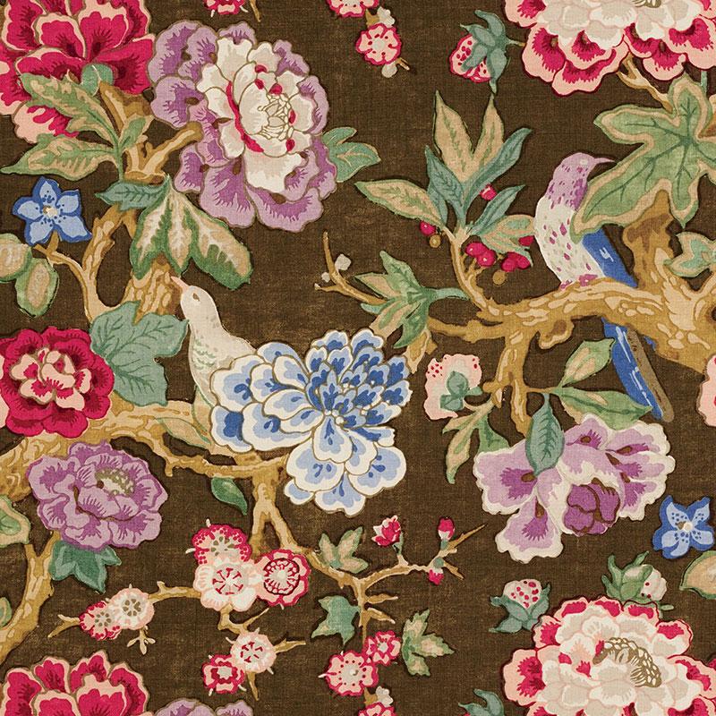Bermuda Blossoms - Cocoa Fabrics | Schumacher