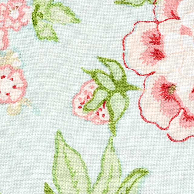 Bermuda Blossoms - Aqua Fabrics | Schumacher