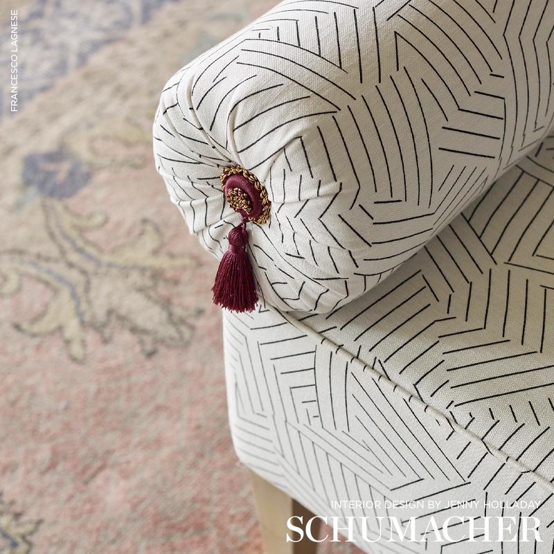 Deconstructed Stripe - Black Fabrics | Schumacher