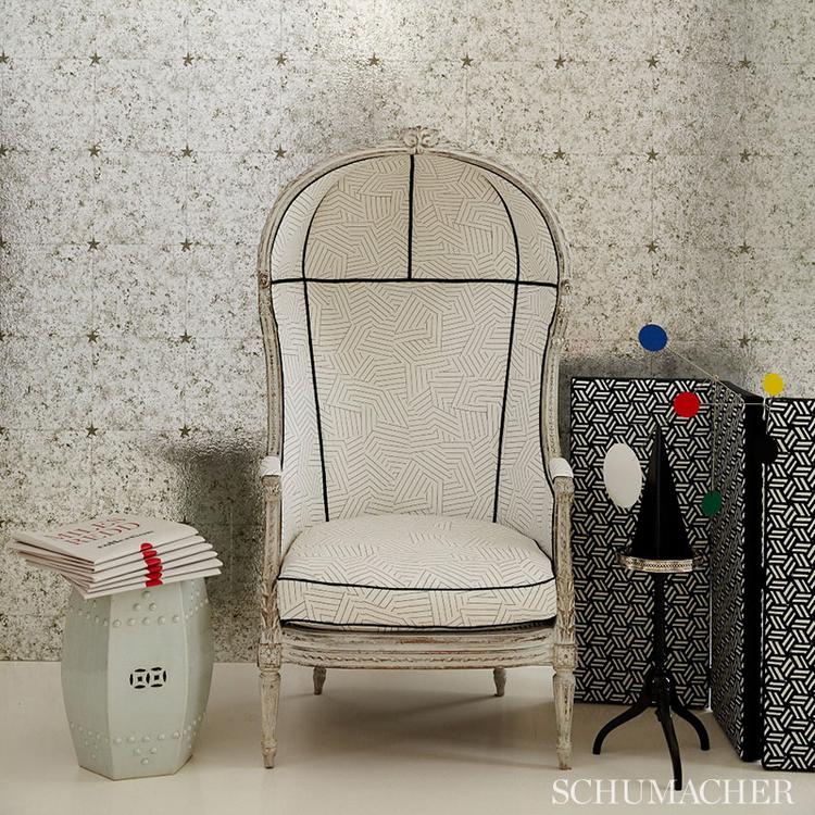 Deconstructed Stripe - Greige Fabrics | Schumacher