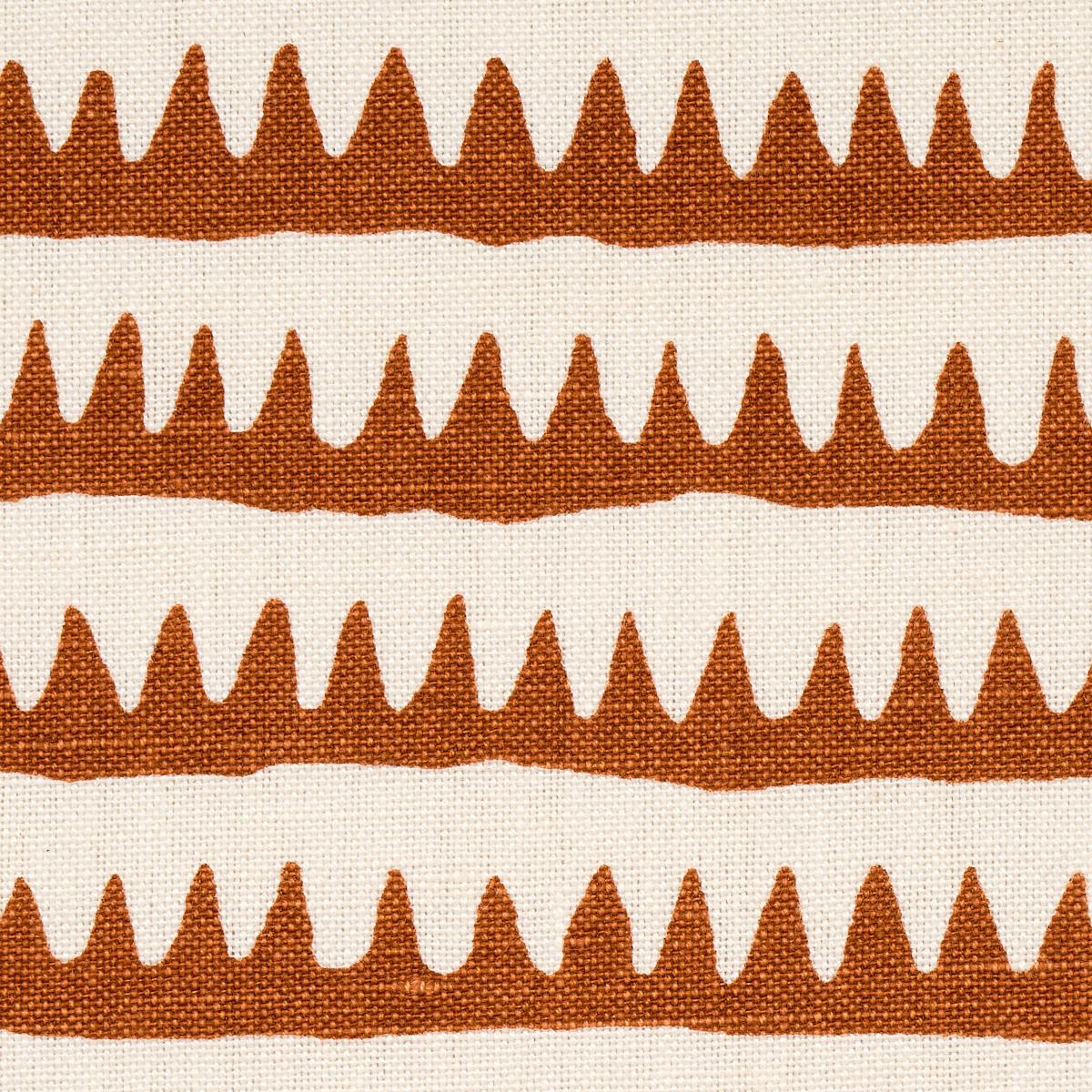 Corfu Hand Printed Stripe - Rust Fabrics | Schumacher