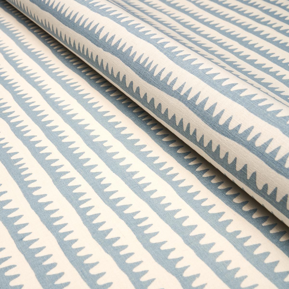 Corfu Hand Printed Stripe - Sky Fabrics | Schumacher