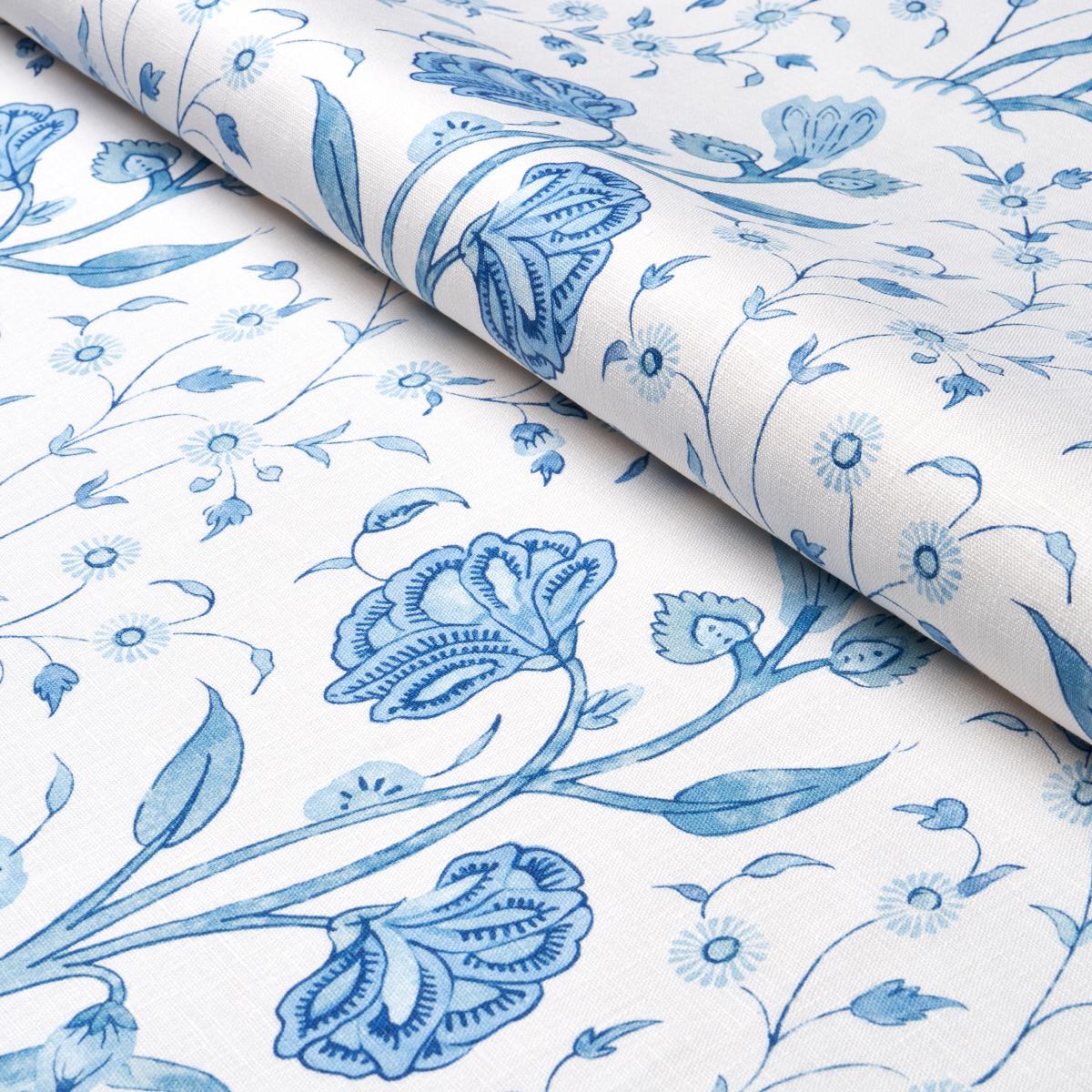 Khilana Floral - Porcelain Fabrics | Schumacher