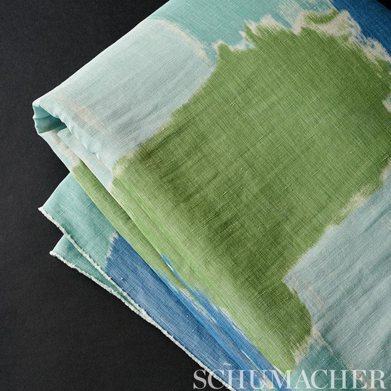 Colorblock Ikat - Denim Fabrics | Schumacher