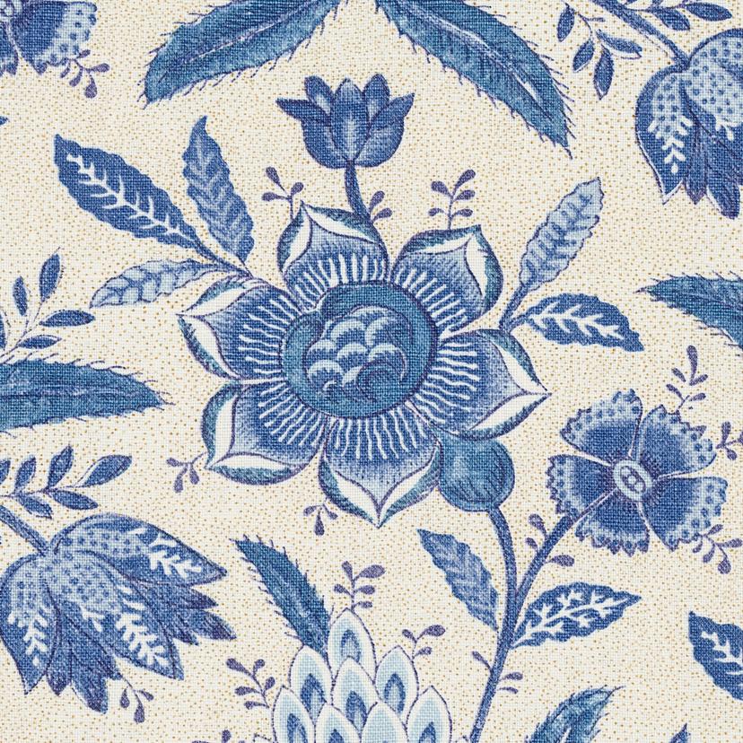 Lafayette Botanical - Cornflower Fabrics | Schumacher