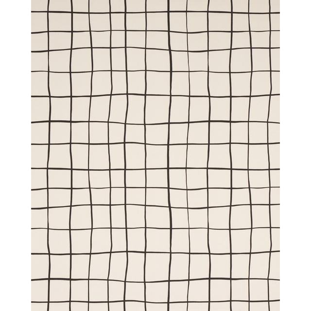 Painterly Windowpane - Black Fabrics | Schumacher