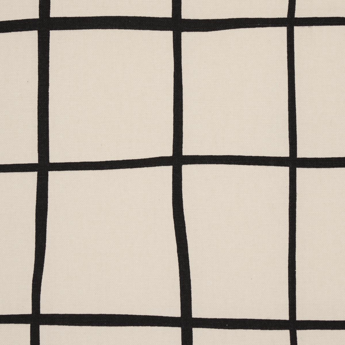 Painterly Windowpane - Black Fabrics | Schumacher