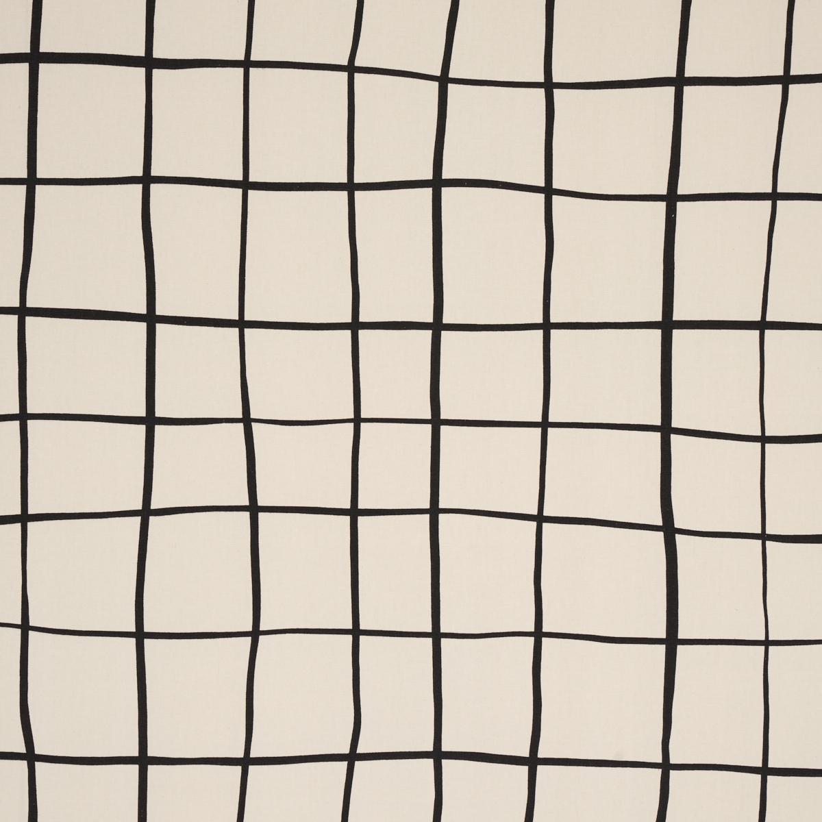Painterly Windowpane - Black Fabrics | Schumacher
