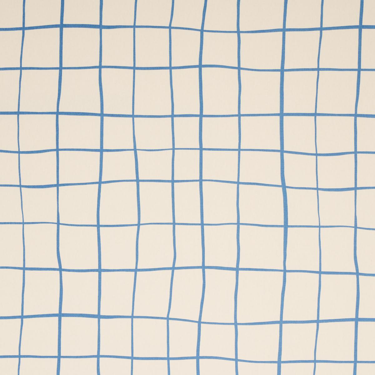 Painterly Windowpane - Blue Fabrics | Schumacher