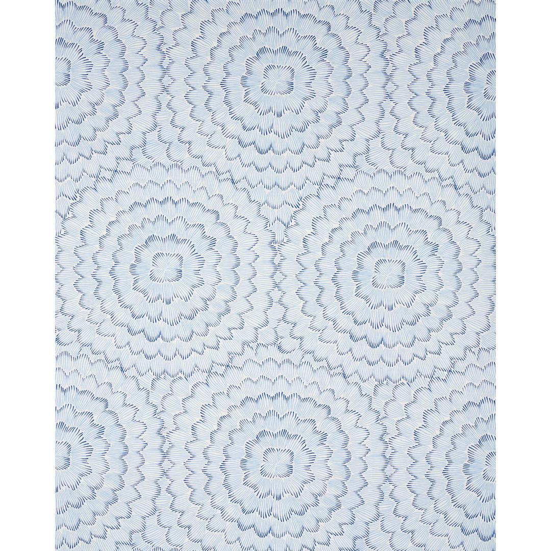 Feather Bloom - Two Blues Fabrics | Schumacher