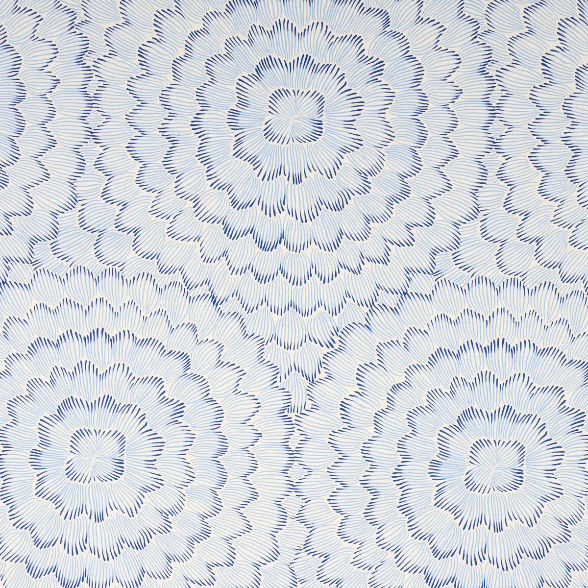 Feather Bloom - Two Blues Fabrics | Schumacher