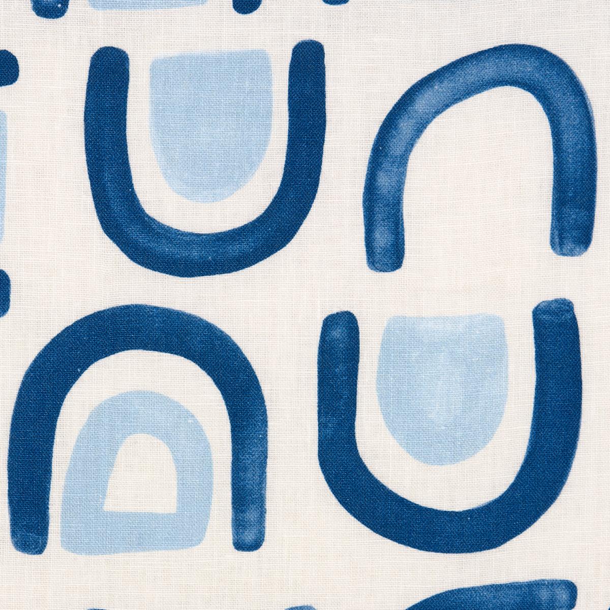 Threshold Printed Linen - Lapis Fabrics | Schumacher