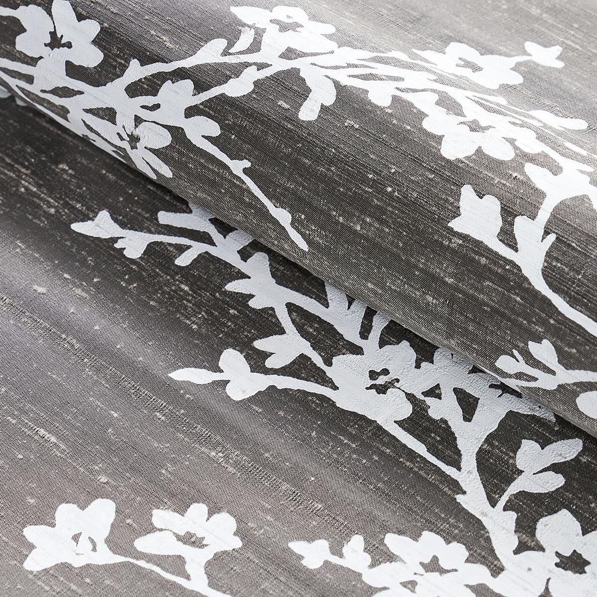 Twiggy Silk - Pewter Fabrics | Schumacher