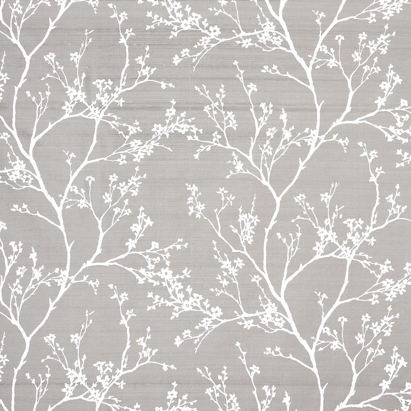 Twiggy Silk - Pewter Fabrics | Schumacher