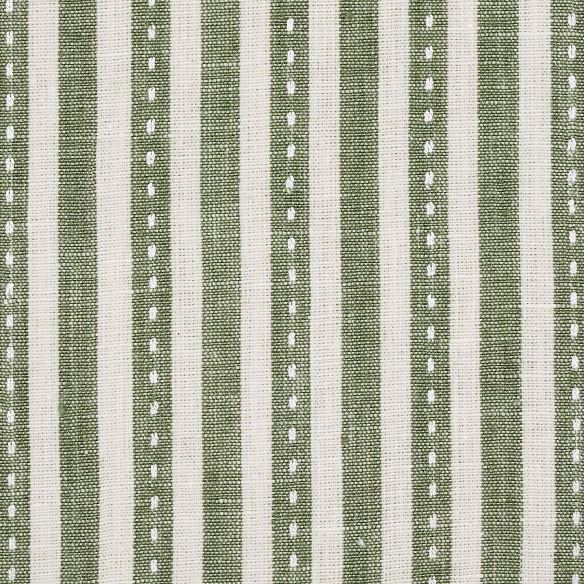 Mathis Ticking Stripe - Sage Fabrics | Schumacher