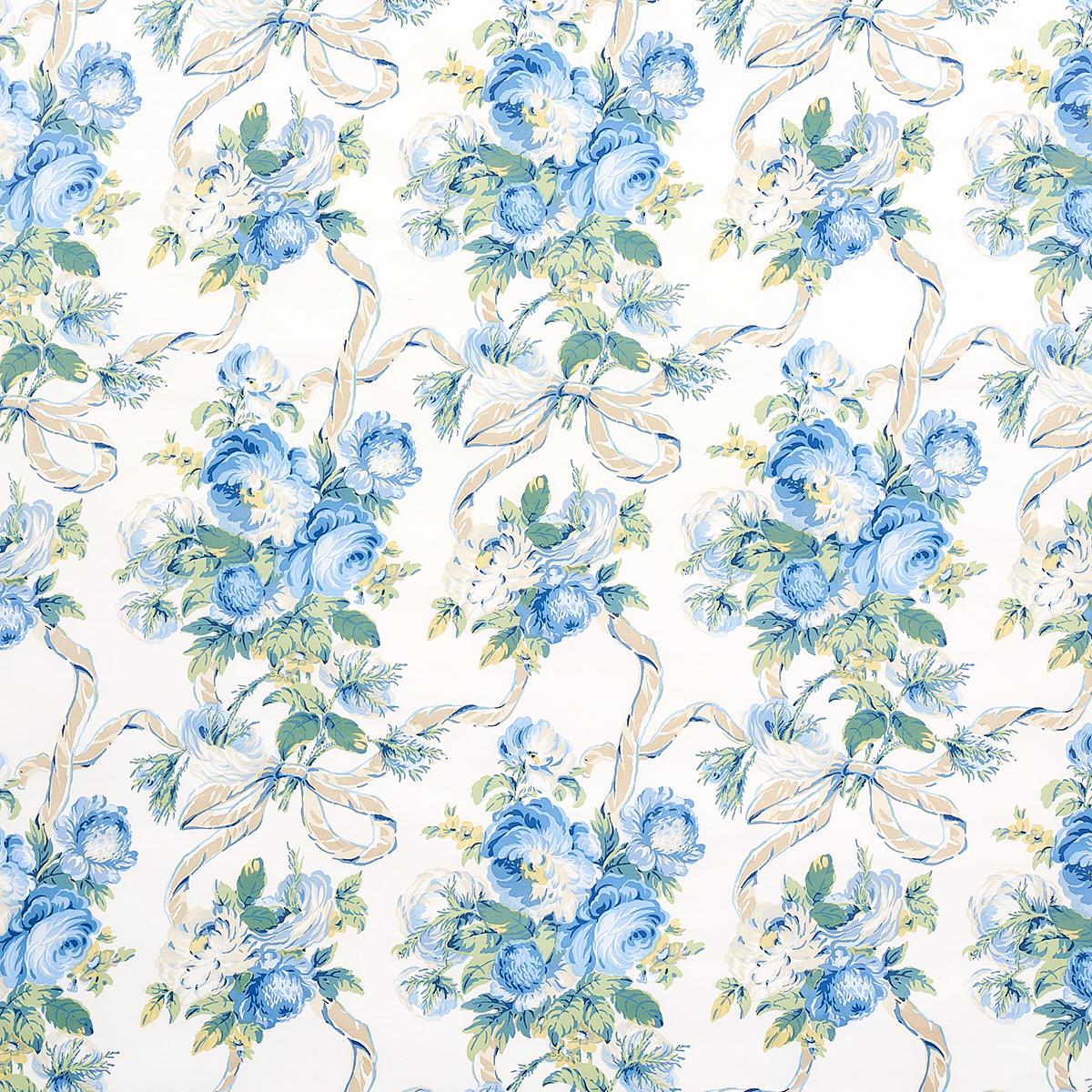 Queenies Floral Chintz - Porcelain Fabrics | Schumacher