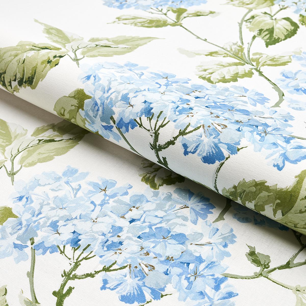 Summer Hydrangea - Blue Hydrangea Fabrics | Schumacher