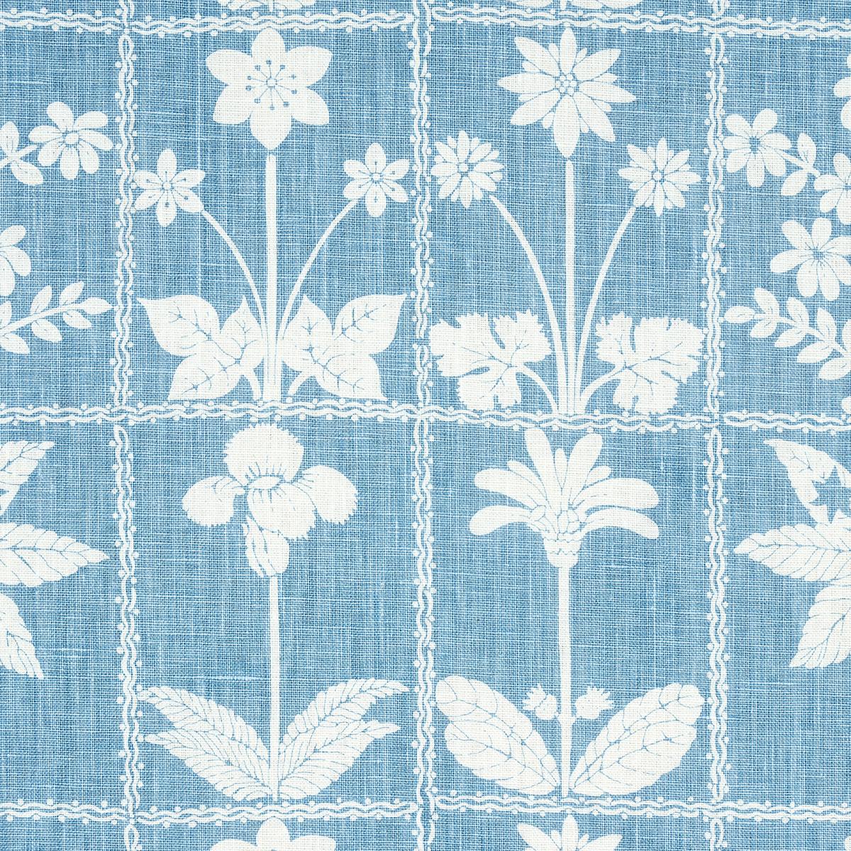 Georgia Wildflowers - Blue Fabrics | Schumacher