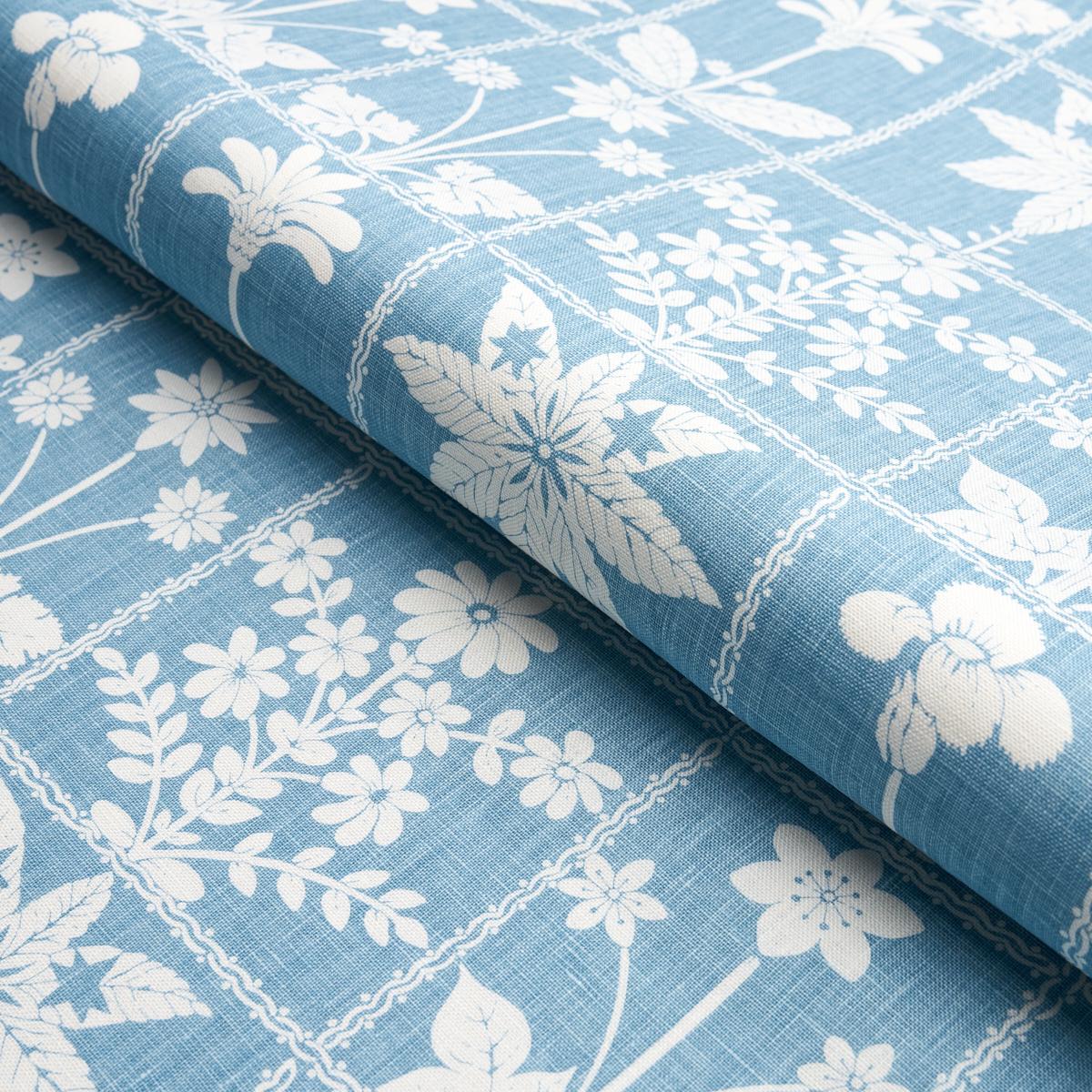 Georgia Wildflowers - Blue Fabrics | Schumacher