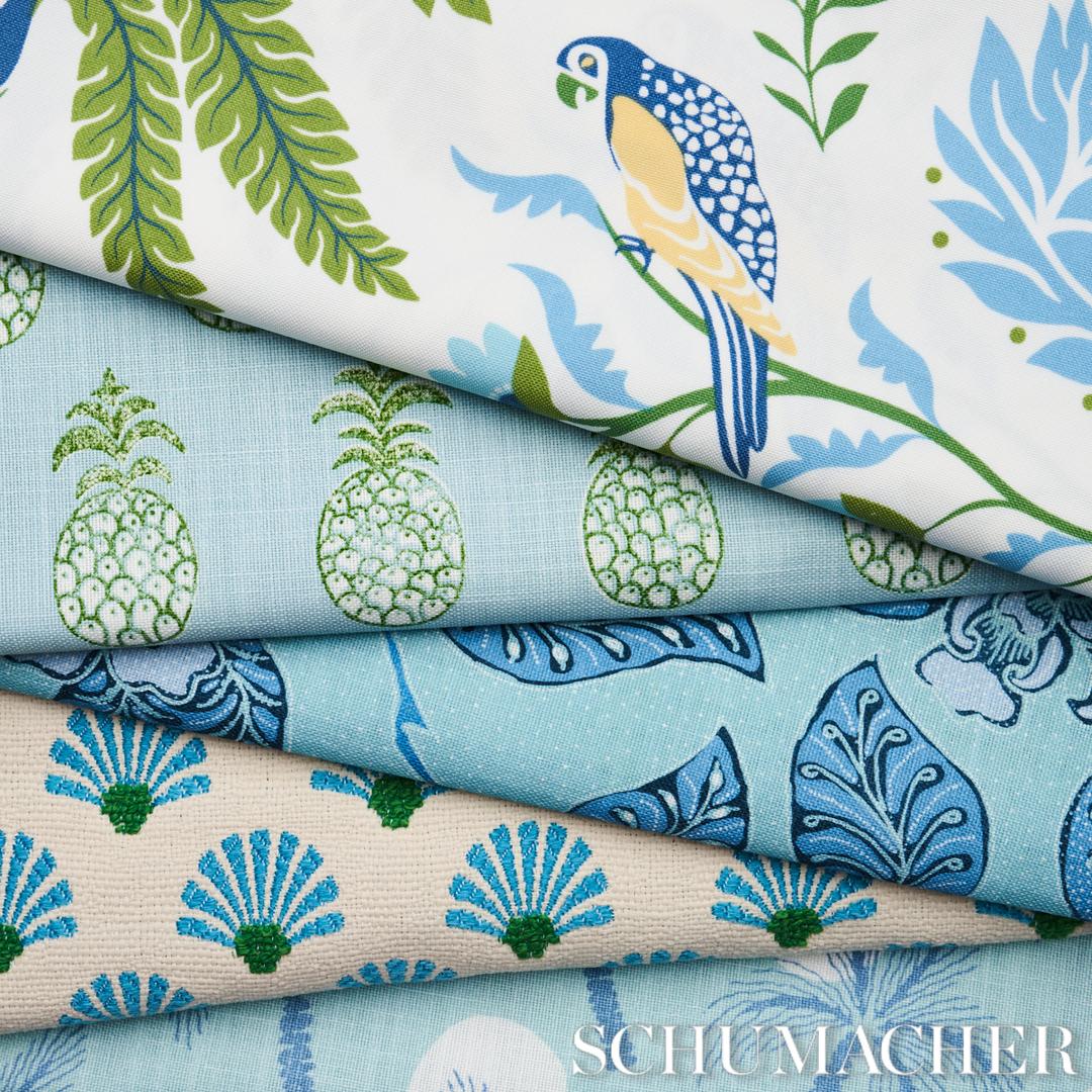 Kava Cay Indoor/Outdoor - Blues Fabrics | Schumacher