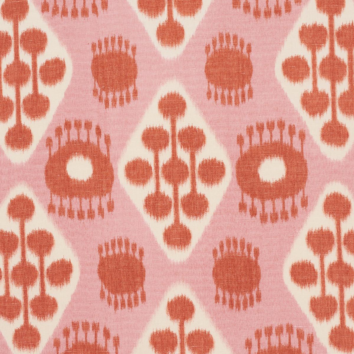 Hamilton Ikat - Pink And Tangerine Fabrics | Schumacher
