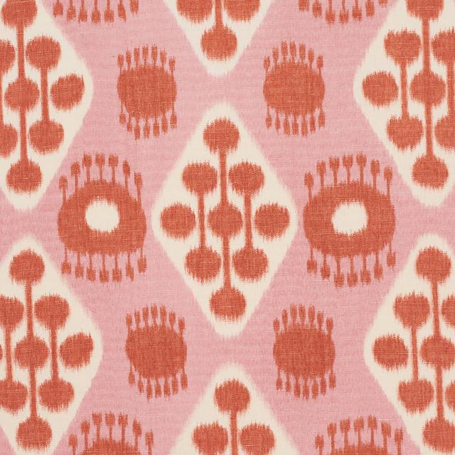 Hamilton Ikat - Pink And Tangerine Fabrics | Schumacher