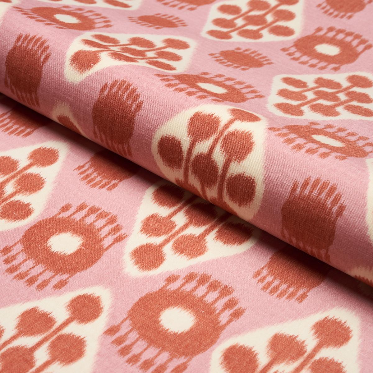 Hamilton Ikat - Pink And Tangerine Fabrics | Schumacher