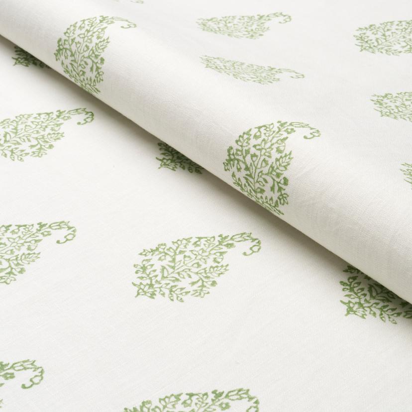 Kerala Paisley - Leaf Fabrics | Schumacher