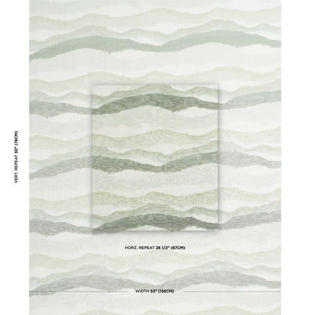 Chandler Warp Print - Eucalyptus Fabrics | Schumacher