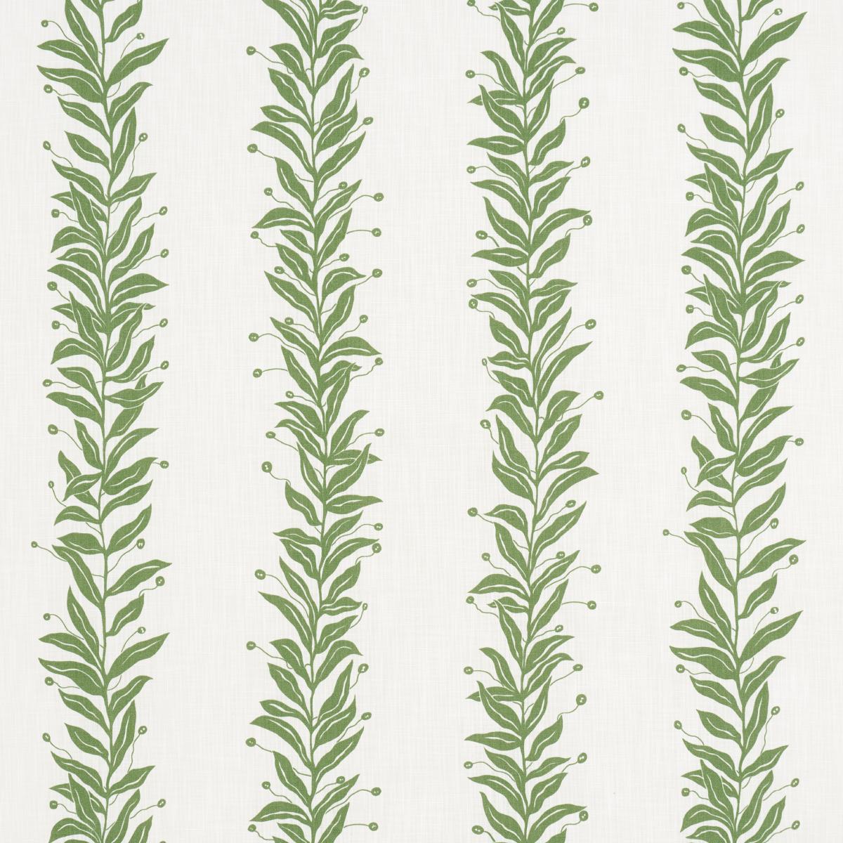 Tendril Stripe Indoor/Outdoor - Leaf Fabrics | Schumacher