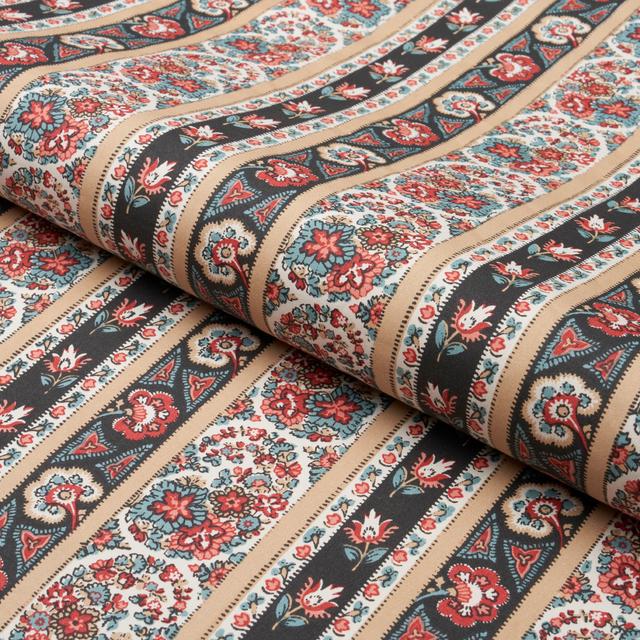 Ines Paisley - Rouge & Noir Fabrics | Schumacher