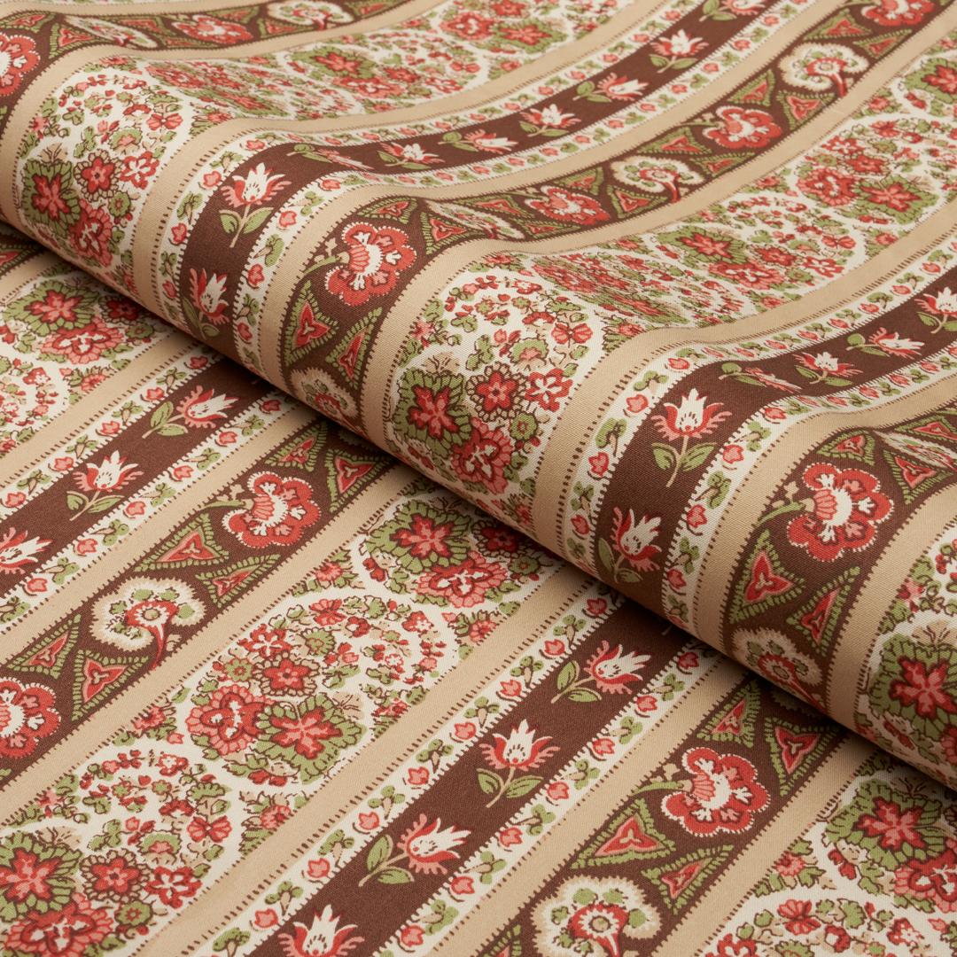 Ines Paisley - Rose & Cognac Fabrics | Schumacher