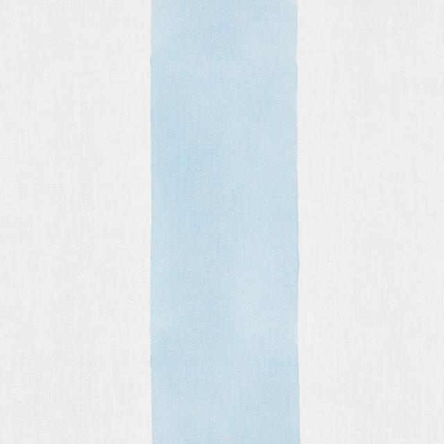 Wide Hand Block Stripe - Blue Fabrics | Schumacher