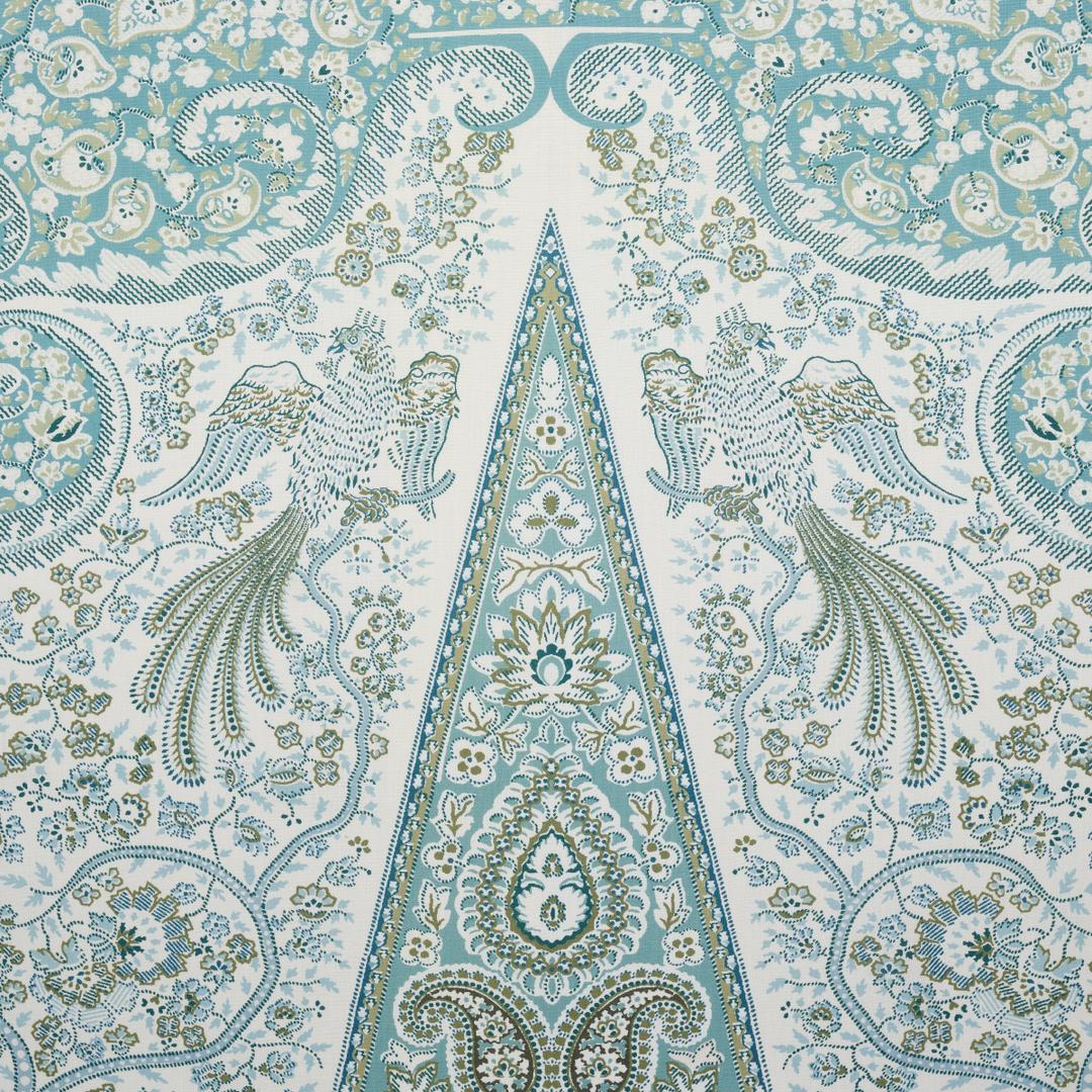 Colmery Paisley Panel - Peacock Fabrics | Schumacher