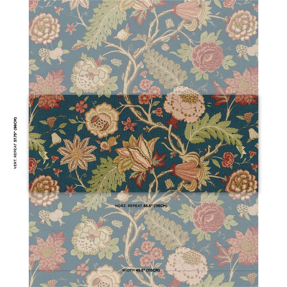 Darsy Tree Of Life - Peacock Fabrics | Schumacher