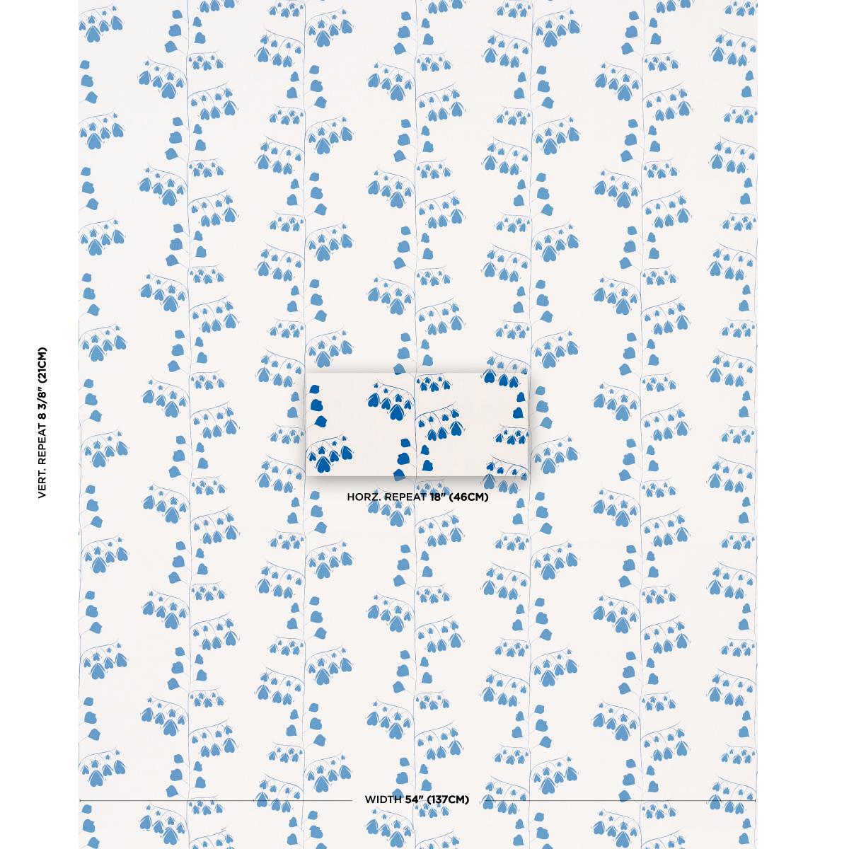 Bleeding Hearts - Blue Fabrics | Schumacher