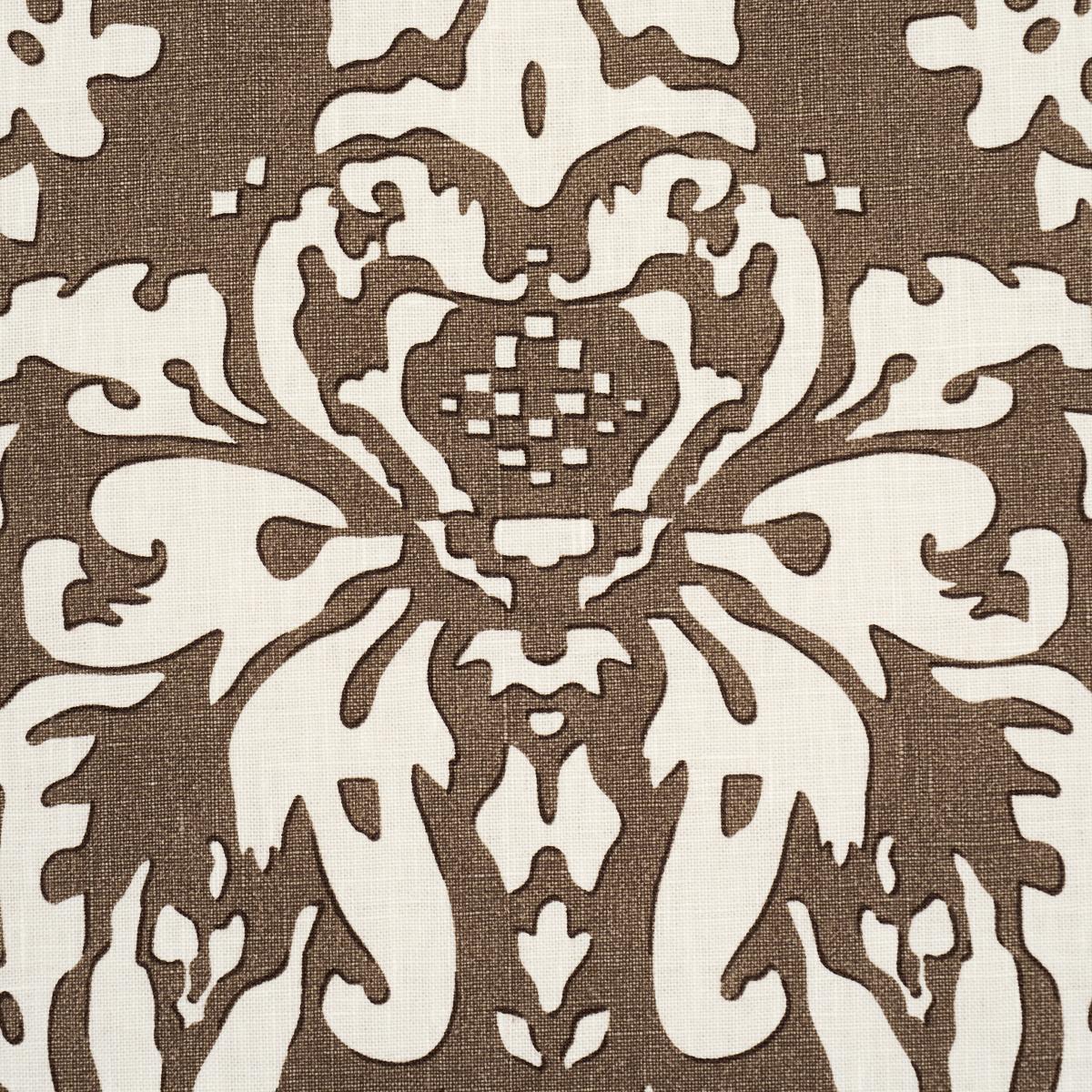 Suffolk Damask - Brown Fabrics | Schumacher
