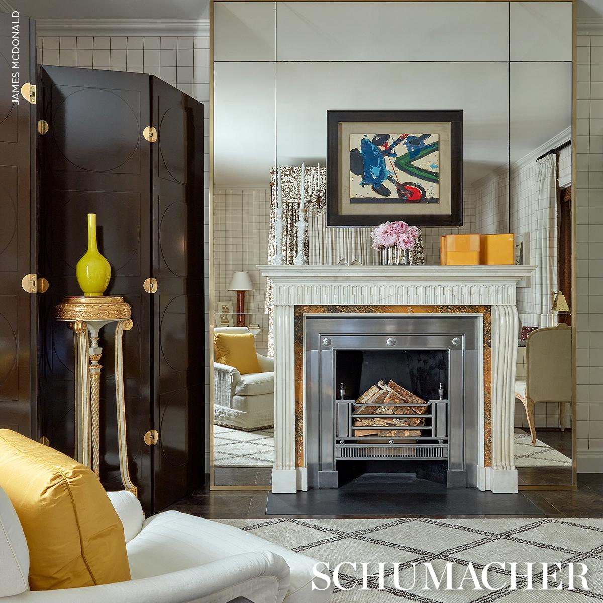 Suffolk Damask - Brown Fabrics | Schumacher