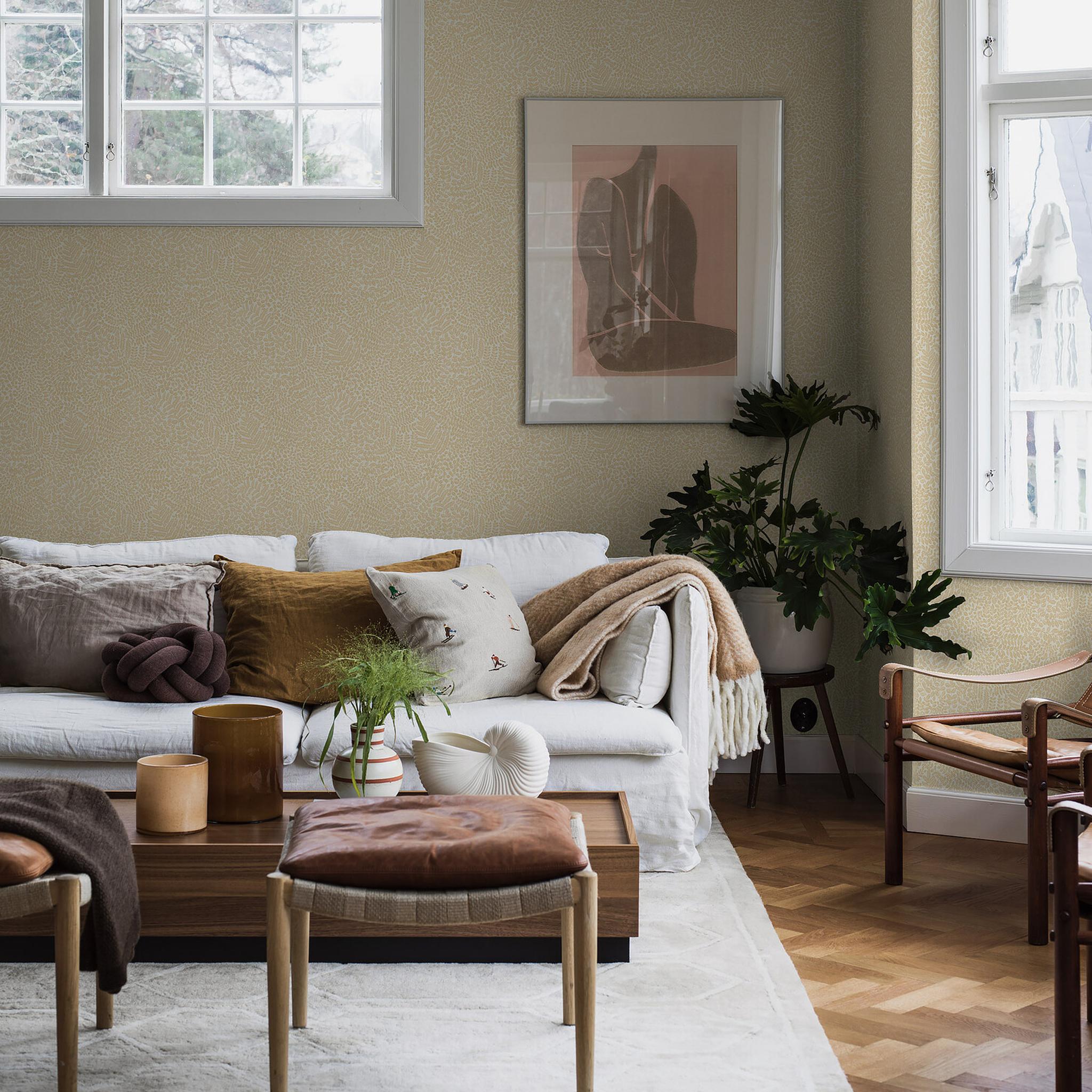 Bladverk - Sand Wallpapers | Schumacher