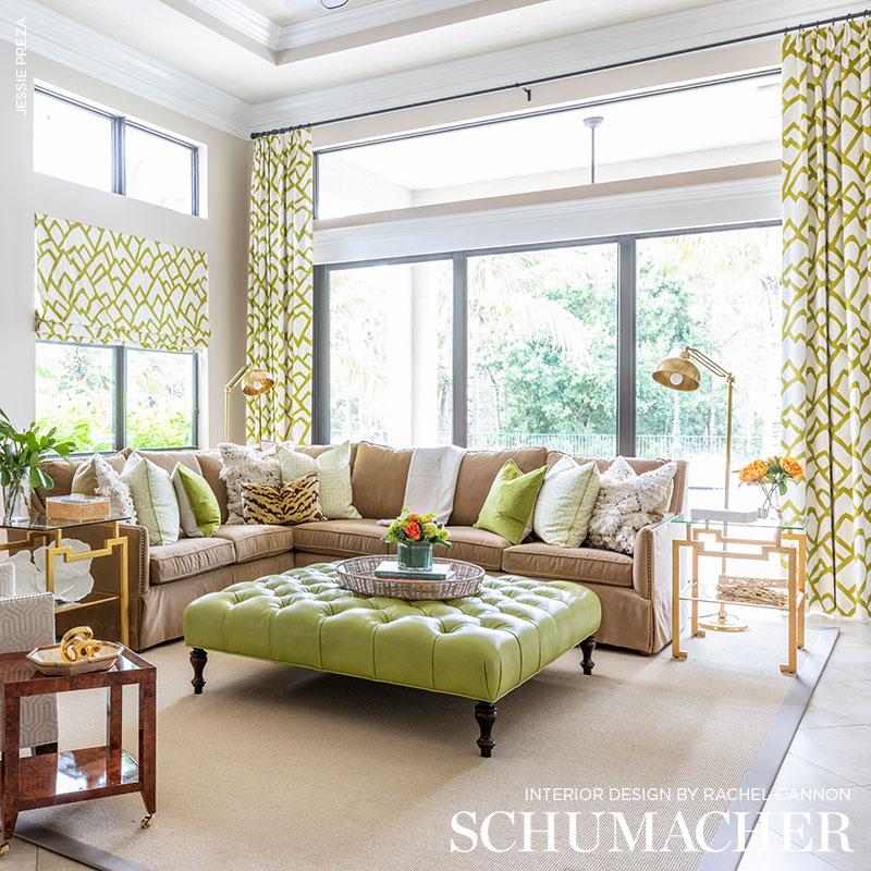 Zimba - Soft Chartreuse Fabrics | Schumacher