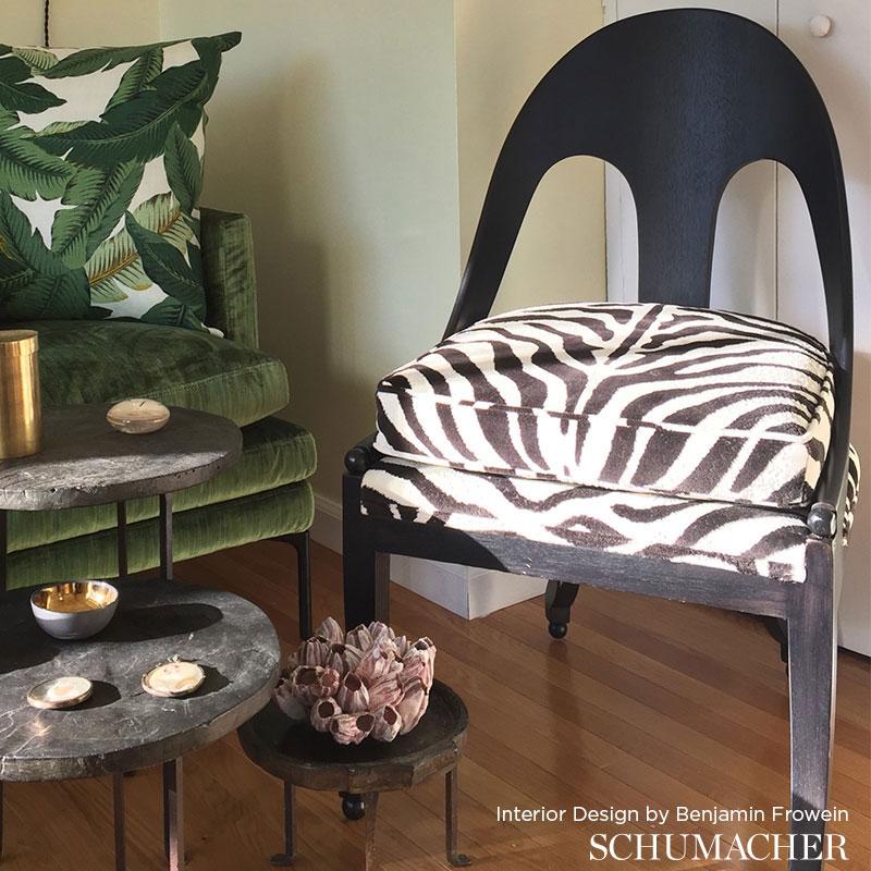 Ze'bre Épinglé - Java/Ivory Fabrics | Schumacher