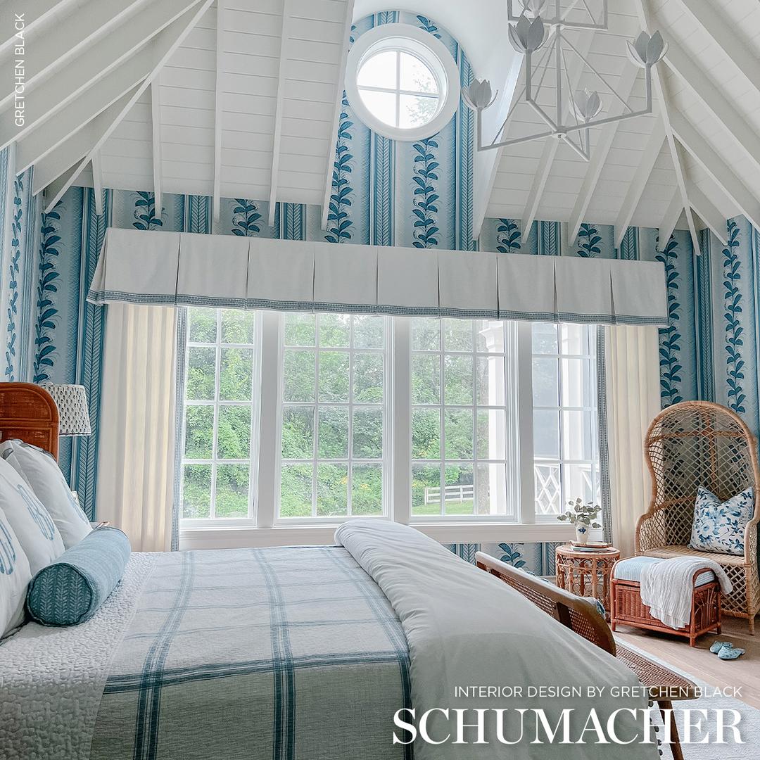 Hydrangea Drape - Delft Wallpapers | Schumacher