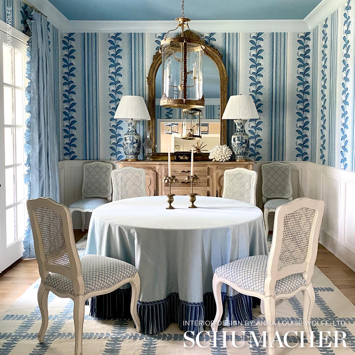 Hydrangea Drape - Delft Wallpapers | Schumacher
