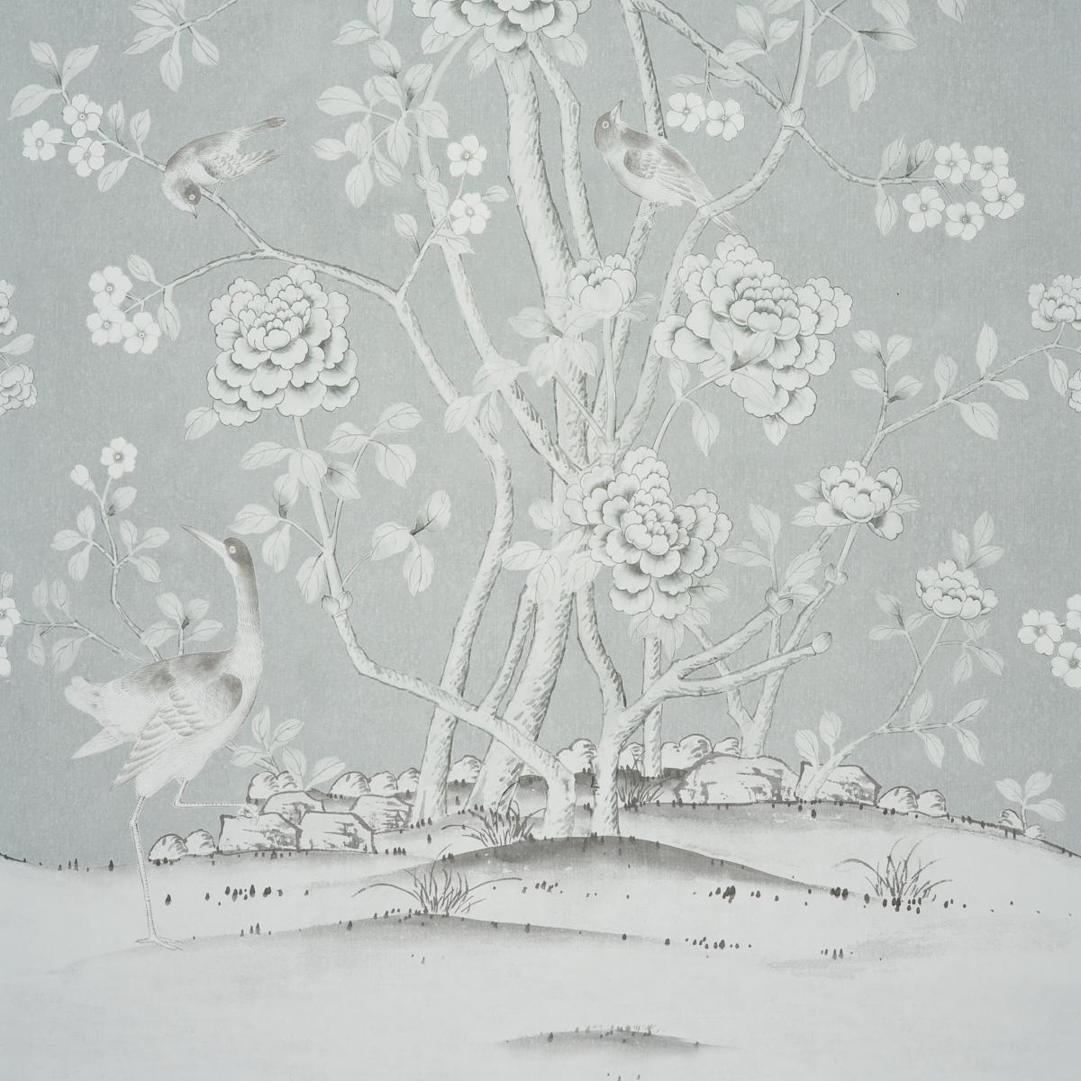 Chinois Palais Panel - Grisaille Wallpapers | Schumacher