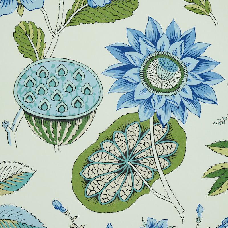 Roca Redonda - Blue & Ivory Wallpapers | Schumacher