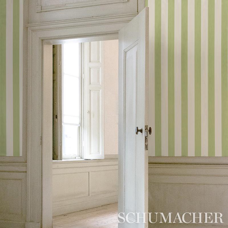 Edwin Stripe Wide - Slate Wallpapers | Schumacher