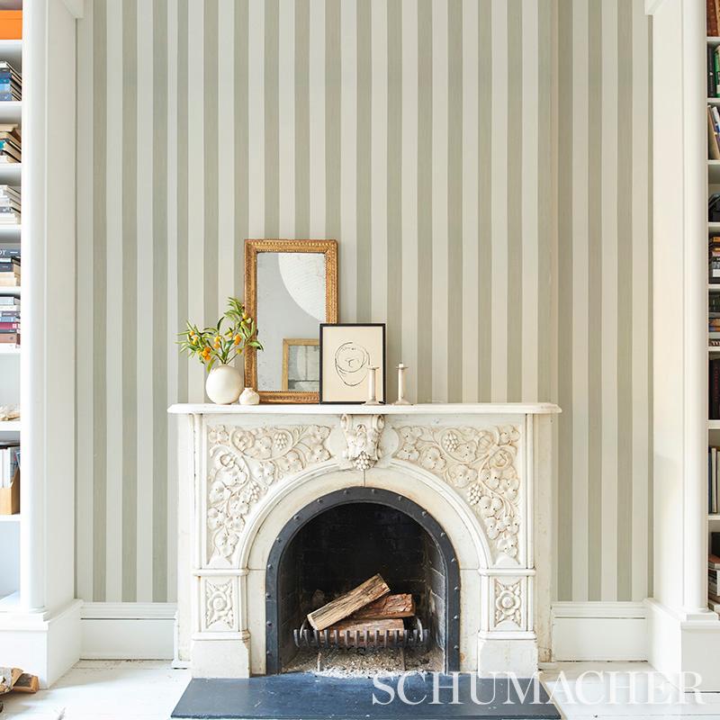 Edwin Stripe Wide - Blush Wallpapers | Schumacher