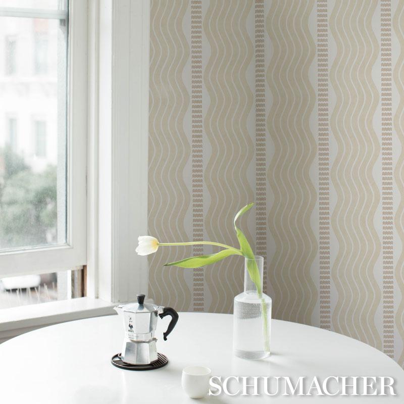 Sina Stripe - Sand Wallpapers | Schumacher