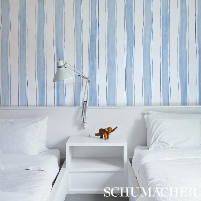 Tracing Stripes - Sky Wallpapers | Schumacher